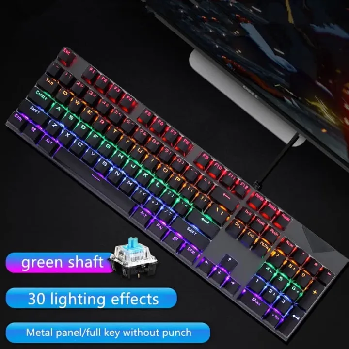 JK310 Mechanical Keyboard Red Switch 104 Keys LED RGB Colorful ...