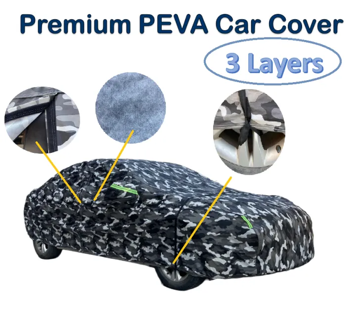 【DARK CLOUD】【Premium PEVA Fabric 3 Layers : Black Grey Camouflage ...