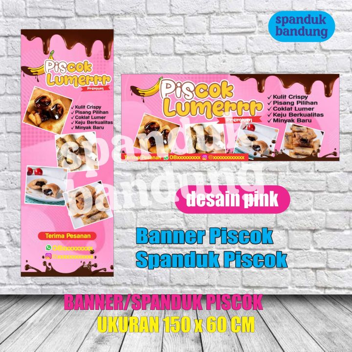 spanduk piscok lumer / cetak spanduk dan banner piscok lumer | Lazada ...
