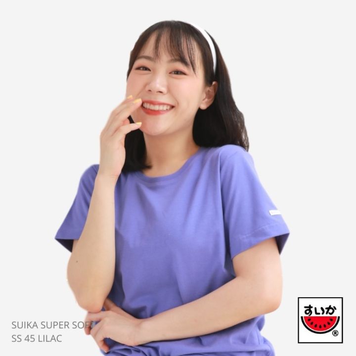 แตงโม (SUIKA) - เสื้อยืดคอกลม SUPERSOFT สี SS45 LILAC | Lazada.co.th