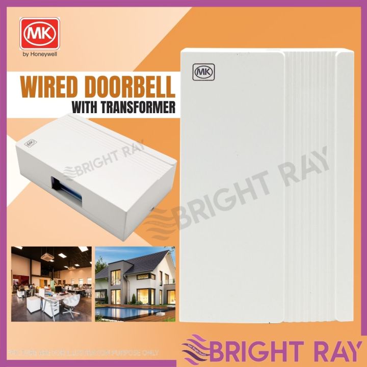 MK D838 Wired Doorbell Mechanical Striking Wired Door Bell Doorbell Chime SIRIM APPROVED Loceng ...