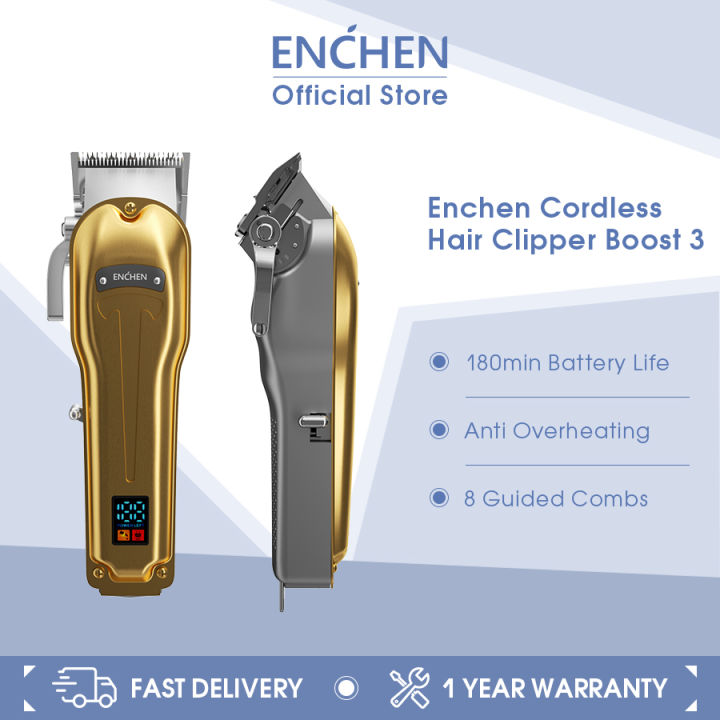 Enchen Hair Trimmer Boost 3 Professional Cordless Hair Clipper ...