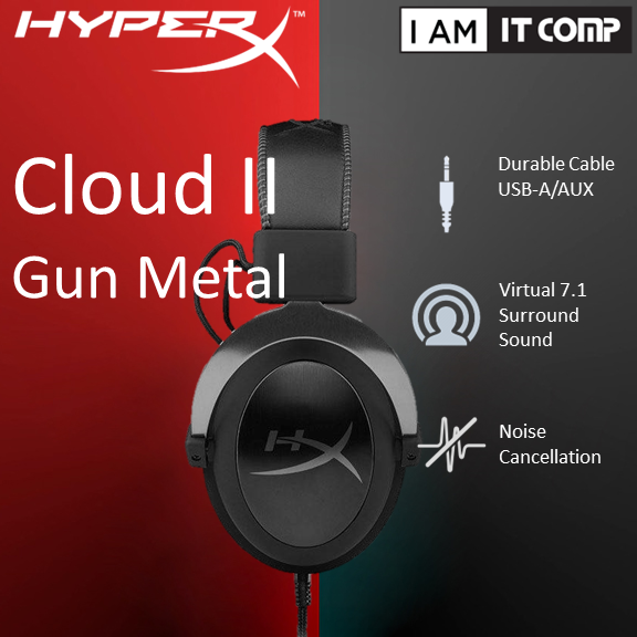 HyperX Cloud II Wired Gaming Headset for PC ( 4P5L9AA / 4P5M0AA ) | Lazada