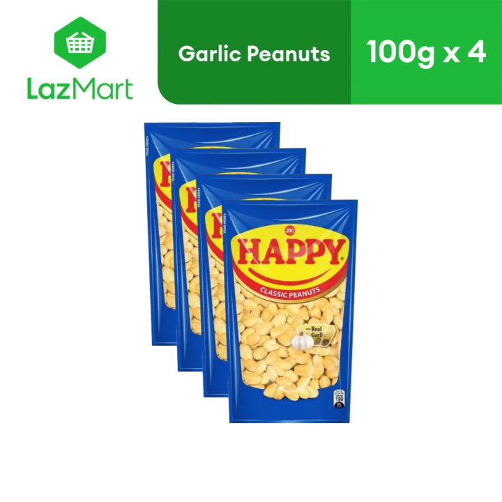 Happy Peanuts Garlic 100g x 3 | Lazada PH