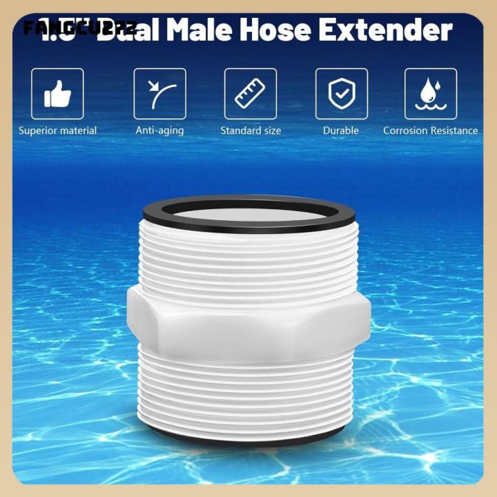 FANGCU272 1.5-Inch Pool Hose Connector Adapter White PVC Pool Hose ...