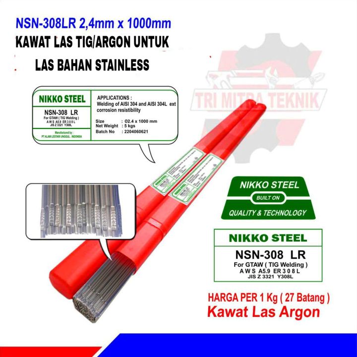 BIS COD KAWAT LAS ARGON/TIG NSN-308LR TIG Welding For GTAW UNTUK PENGELASAN BESI STAINLESS ...