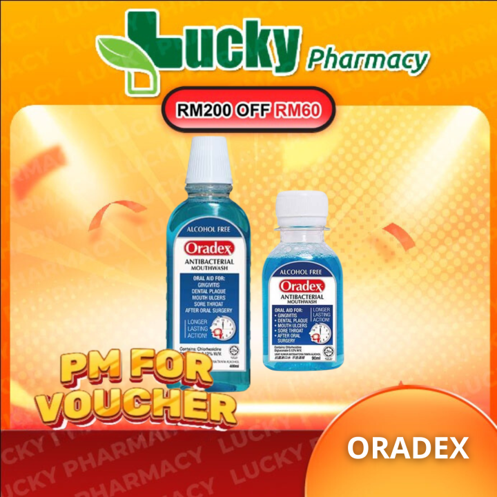 ORADEX ANTIBACTERIAL MOUTHWASH 400ML/90ML | Lazada