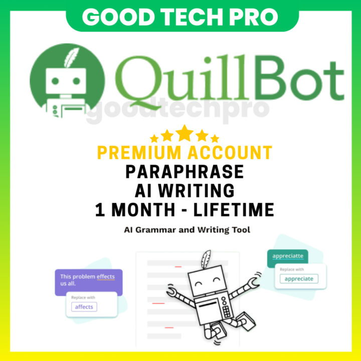 Quillbot Premium Quillbot Account Quillbot Lifetime (PC/i0S/Android) Paraphrasing Tool ...