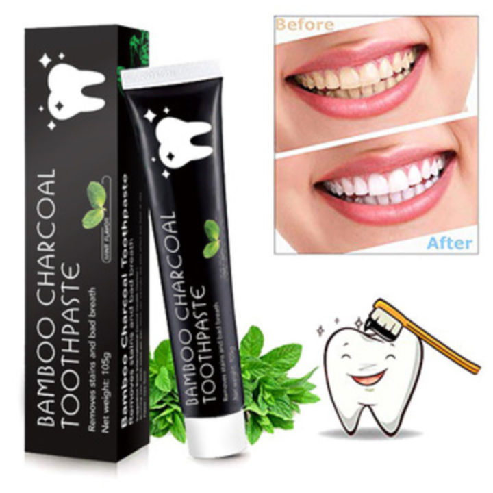 Bamboo Teeth Whitening Toothpaste Natural Activated Charcoal Oral ...