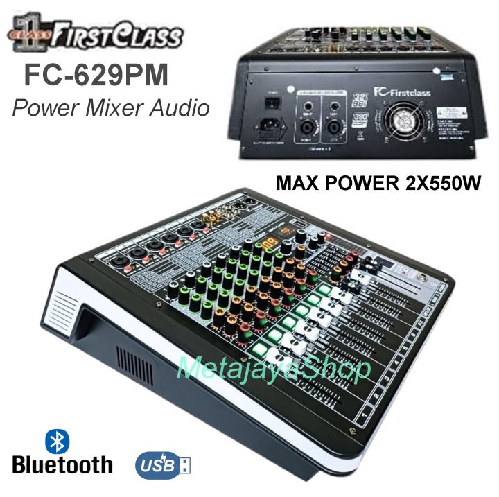 Power Mixer FirstClass FC-629PM 2X550 Watt 380 dsp Bluetooth | Lazada ...