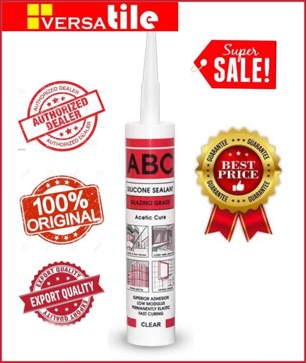 ABC Silicone Sealant (Clear) Glass Glazing Grade 300ml Acetic Cure | Lazada PH