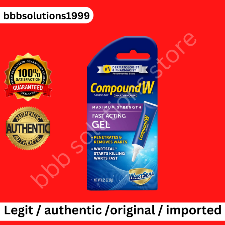 COMPOUND W MAXIMUM STRENGTH FAST ACTING GEL WART REMOVER FROM USA 0.25 ...