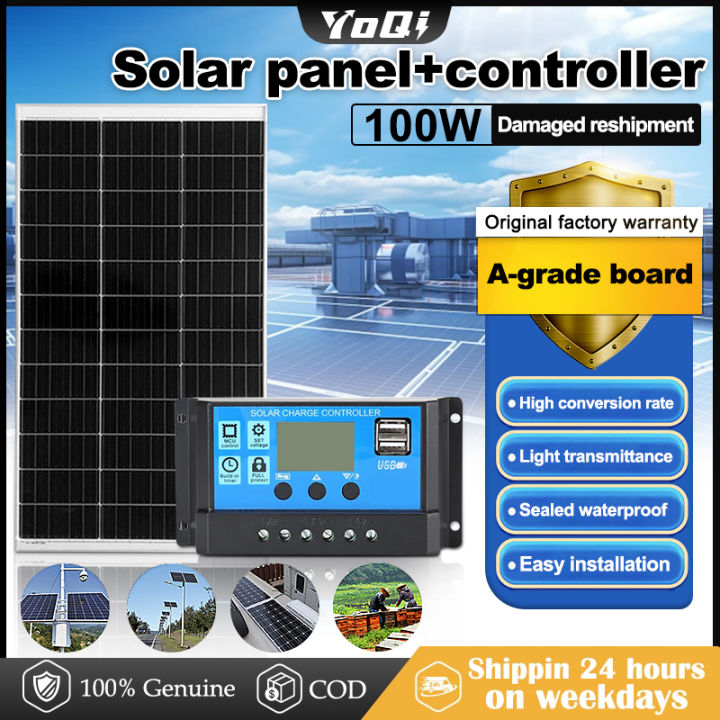 3-year warranty 】 Solar panel monocrystalline silicon 100W solar panel ...