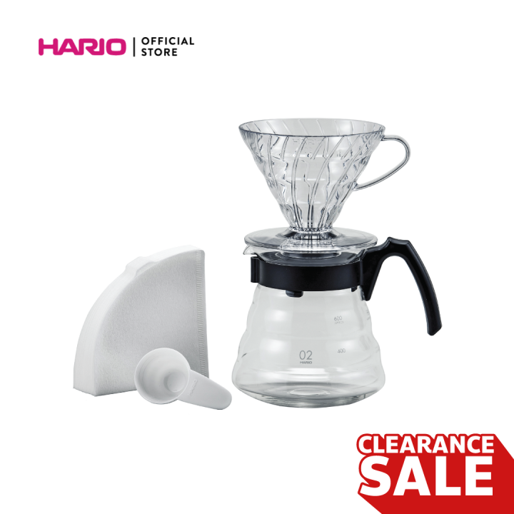 HARIO V60 02 PLASTIC DRIP SET | Lazada