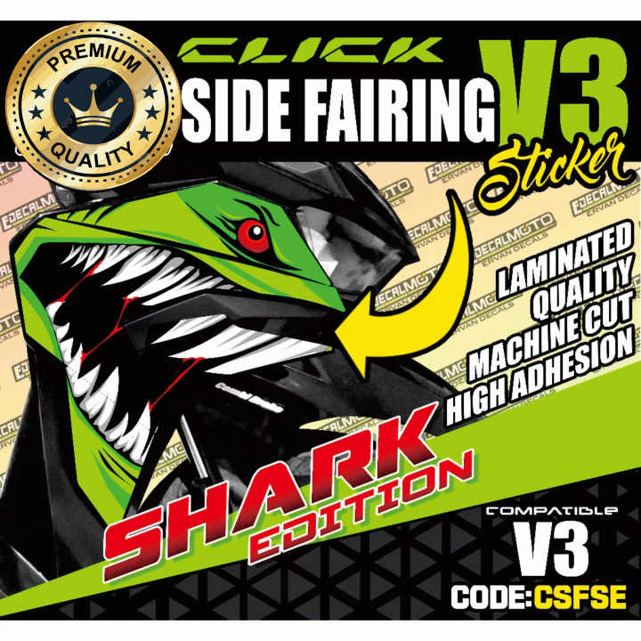 HONDA CLICK VERSION 3 SIDE FAIRINGS DECALS STICKER | Lazada PH