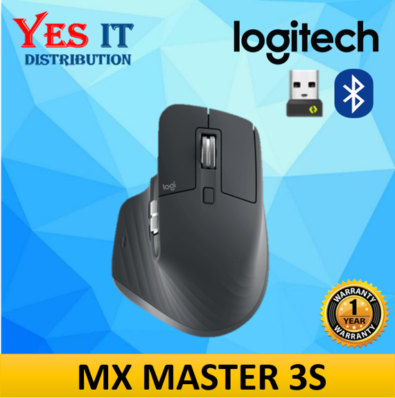 Logitech Mx Master 3S Graphite / Pale Gray Bluetooth Wireless Mouse ...