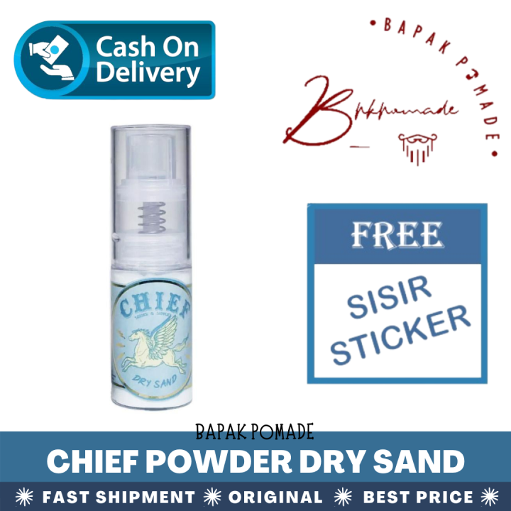CHIEF DRY SAND HAIR POWDER 6 GRAM BPOM FREE SISIR SAKU POMADE BUKAN ...