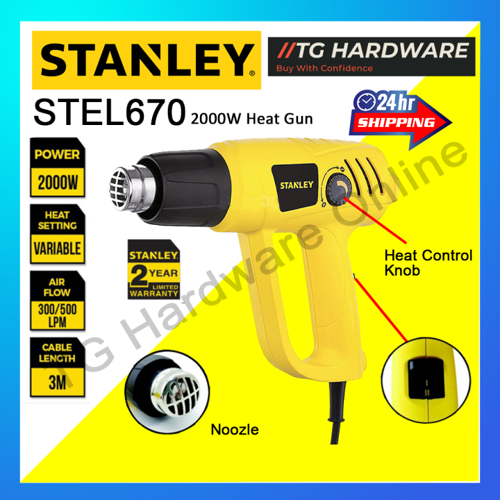 Stanley STEL670 Heat Gun Hot Air Gun 2000W with Two Speed Control | Lazada