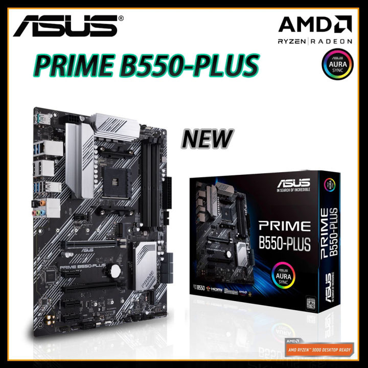 Asus PRIME B550-PLUS motherboard adopts AMD B550 Socket AM4 (Ryzen AM4 ...