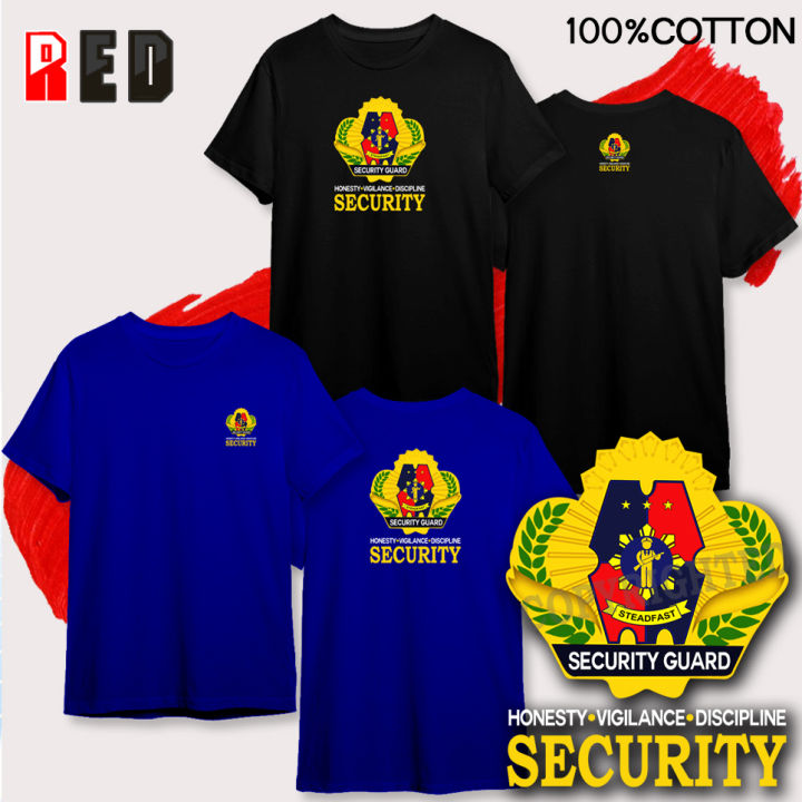RED Security guard and Lady Guard Type 2 Design Uniform Shirt Black ...