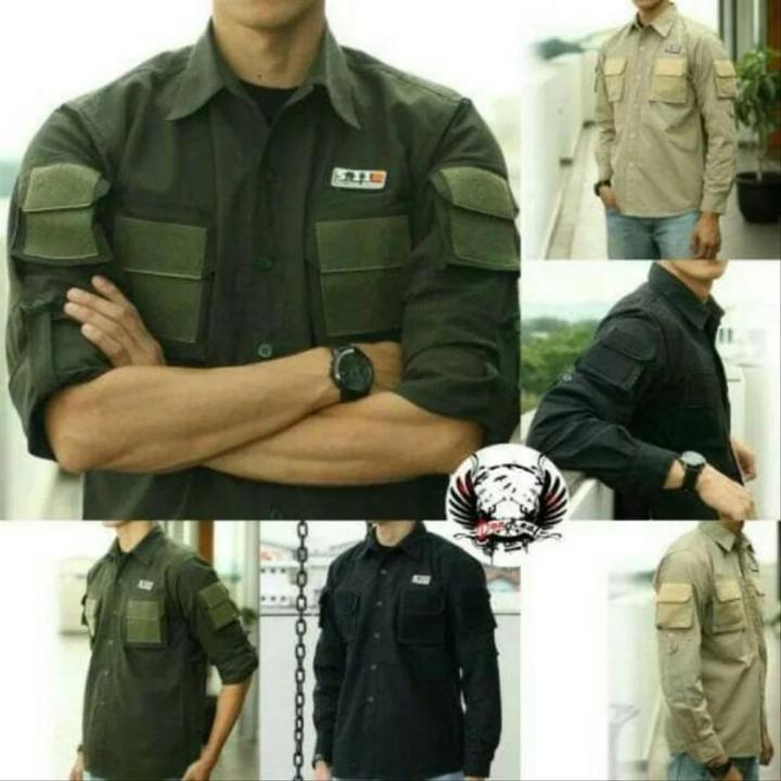 Kemeja Outdoor Lapangan Tactical Premium | Lazada Indonesia