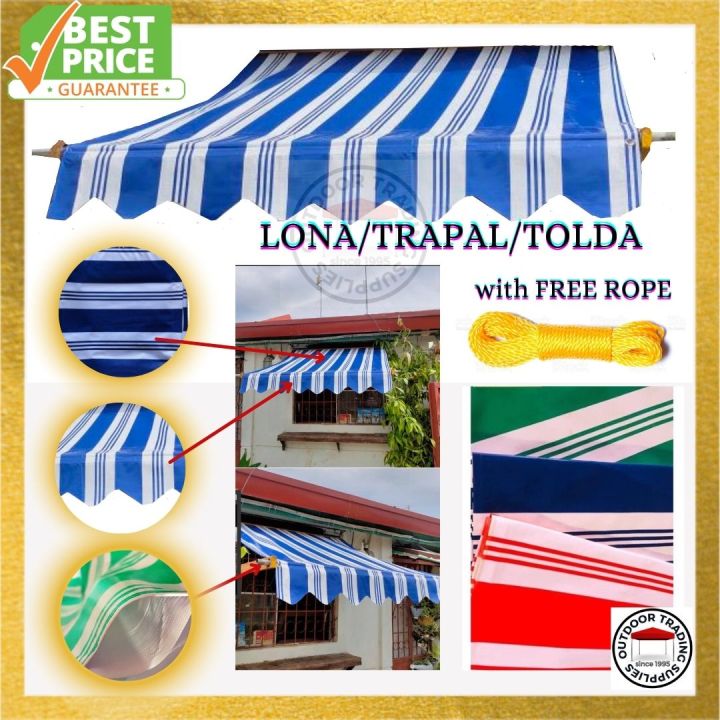 [COD] 6ft x 15ft STRIPES TRAPAL - LONA - TOLDA with FREE ROPE ...