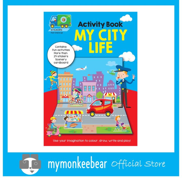 My City Life Activity Book Play & Learn with Pop Up Stickers and Cut ...