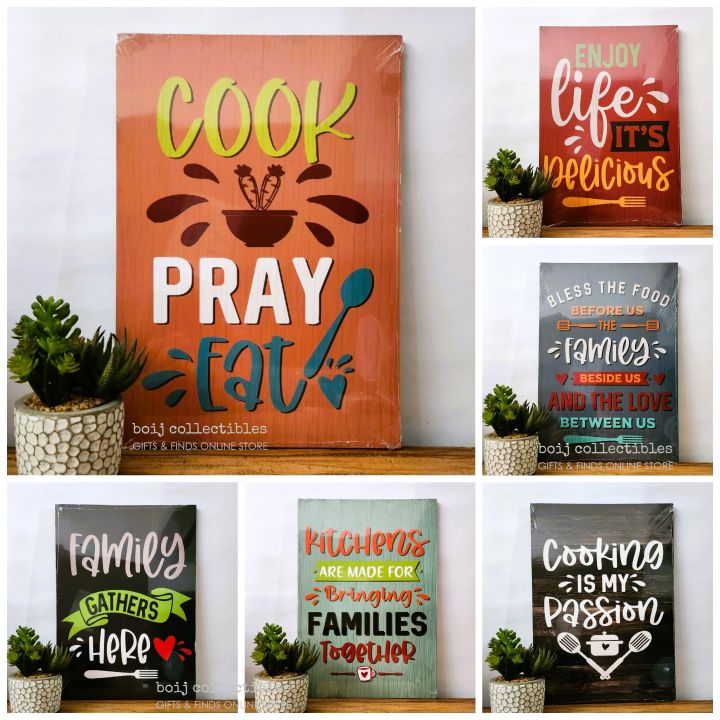 Wooden Quote Wall Decor Food & Kitchen Series HxW: 14.5x10 inches ...