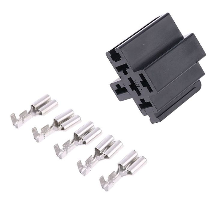 40A 5 Pin Relay Connector Socket with 5 x 6.3mm Terminals Car Truck ...