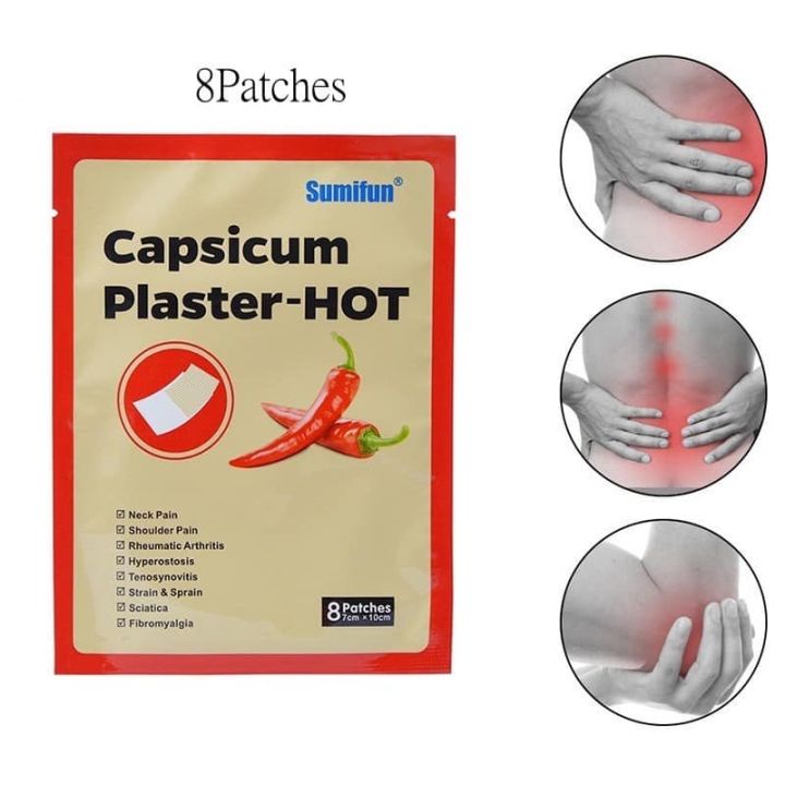 Capsicum Plaster Hot Chili Pain Relief Chinese Medical Patch Back Neck ...