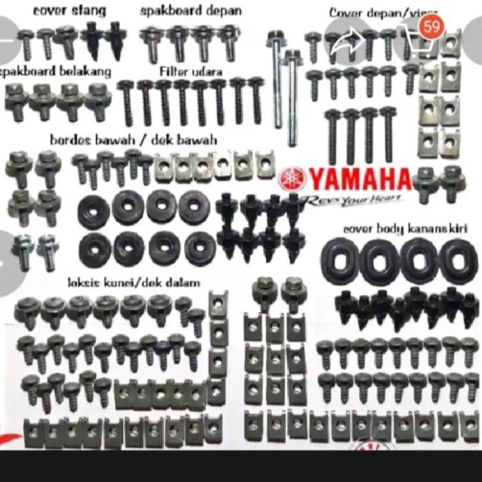 baut fulset yamaha N-max old baut set body nmax | Lazada Indonesia