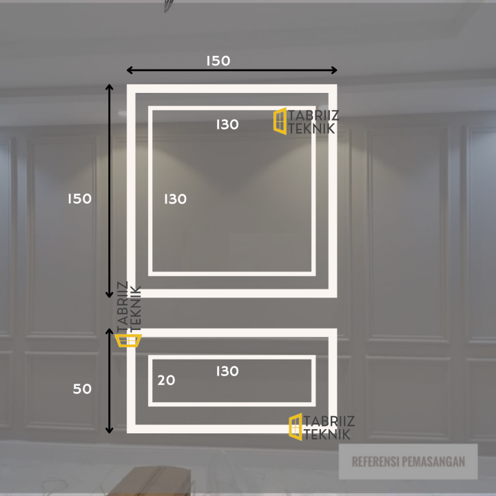 Custom Wall Moulding Wainscoting List Profil Dekorasi Dinding Tinggi 2 ...