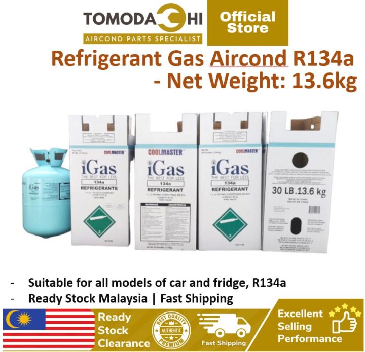 TOMODACHI R134a Refrigerant Gas 13.5kg HYCOOL R134a / ICE LOONG R134a ...