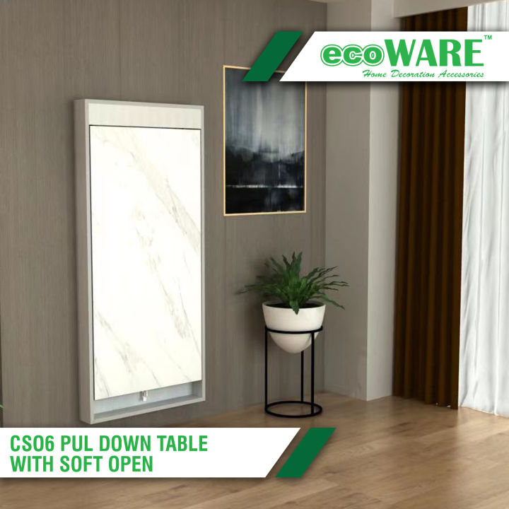 ecoWARE CS06 Pull Down With Soft Open Foldable Table Study Room Table Invisible Table Soft Open ...