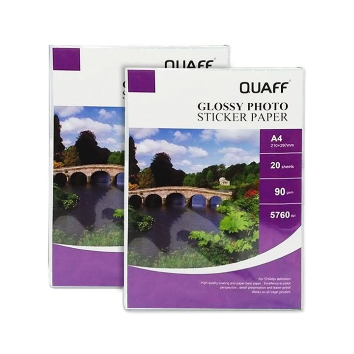 Quaff A4 Glossy Photo Sticker Paper 90 GSM | Lazada PH