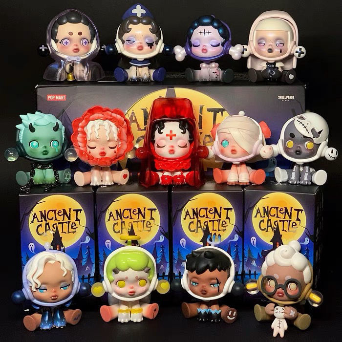 POPMART SKULLPANDA ตุ๊กตาปราสาทป่า, เครื่องประดับการ์ตูนน่ารัก, ของขวัญ ...