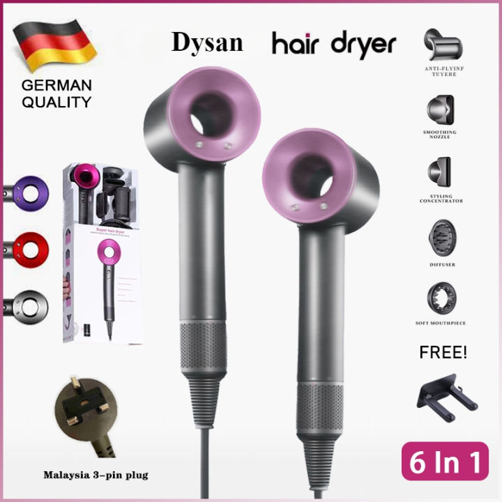 (Malaysia Stock) Dysan Hair Dryer 1600W 6 In 1 Negative Ion Hot Cold ...