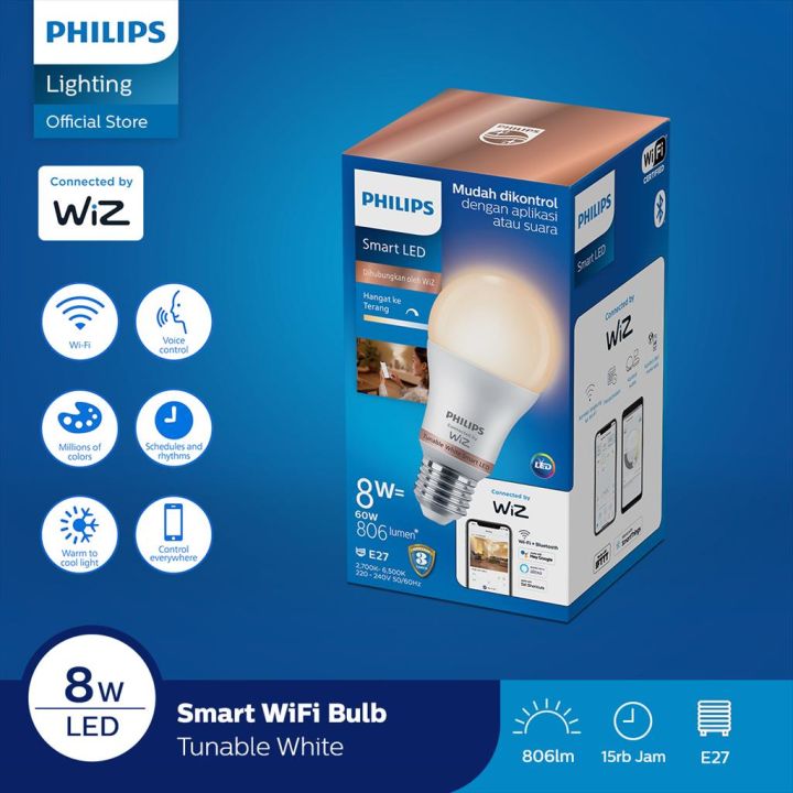 Philips Lampu Smart LED 8W With Bluetooth - Tunable White (Putih ...