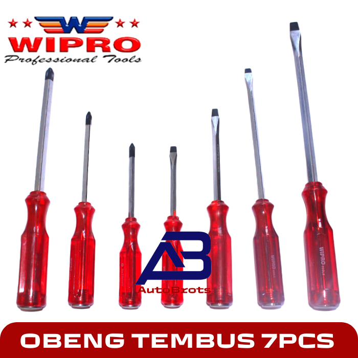 WIPRO Obeng Set Tembus Merah 7 Set / Go Thru Screwdriver Set 7pcs ...