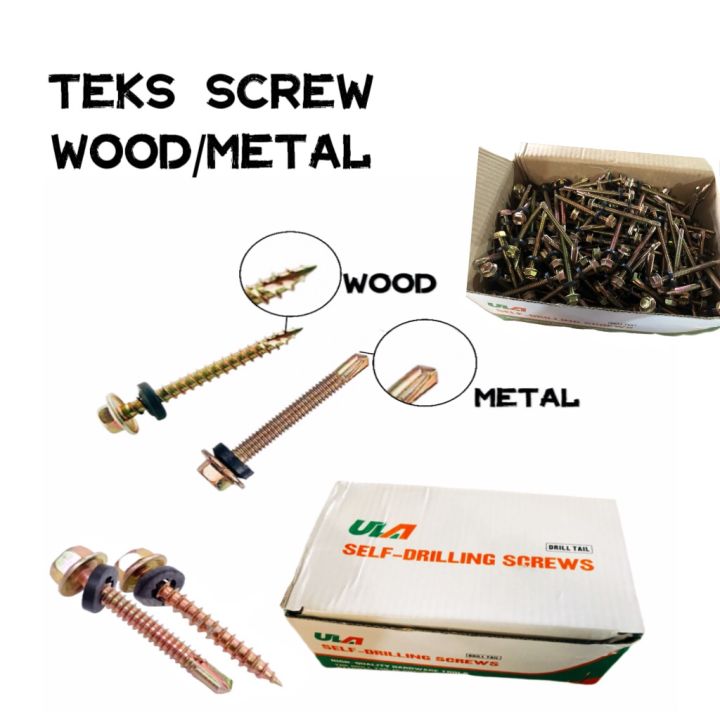 TEX SCREW Self Drilling Screw sold per Box Metal & Wood | Lazada PH