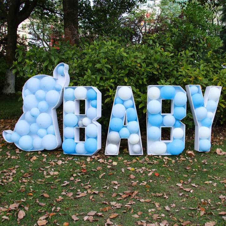 Big Giant Custom Letters Mosaic Elephant Alphabet Frames BABY ONE ...