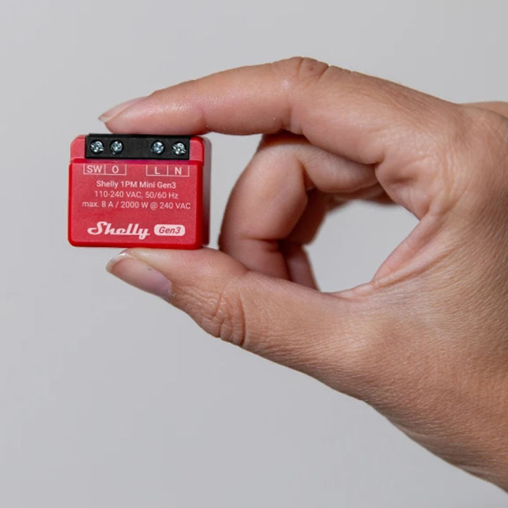 【Limited Quantity】 Shelly 1PM Mini Gen3 Wi-Fi Operated Smart Switch 8A ...