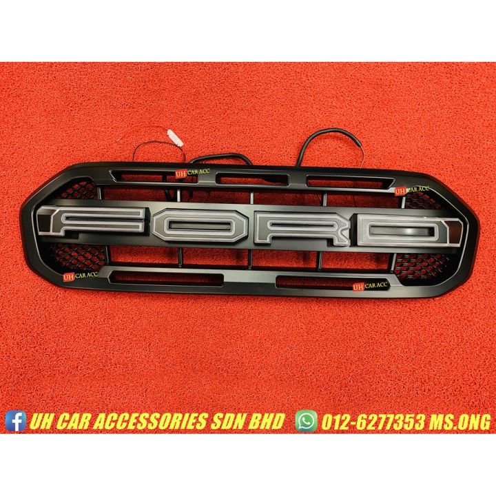 FORD RANGER T8 2.2 FRONT GRILL WITH LED LIGHT | Lazada