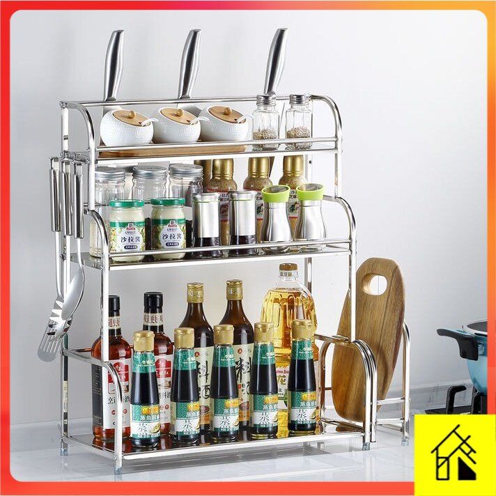 (READY STOCK)2/3 Layer Kitchen Multifunctional Seasoning Spice Sauces ...