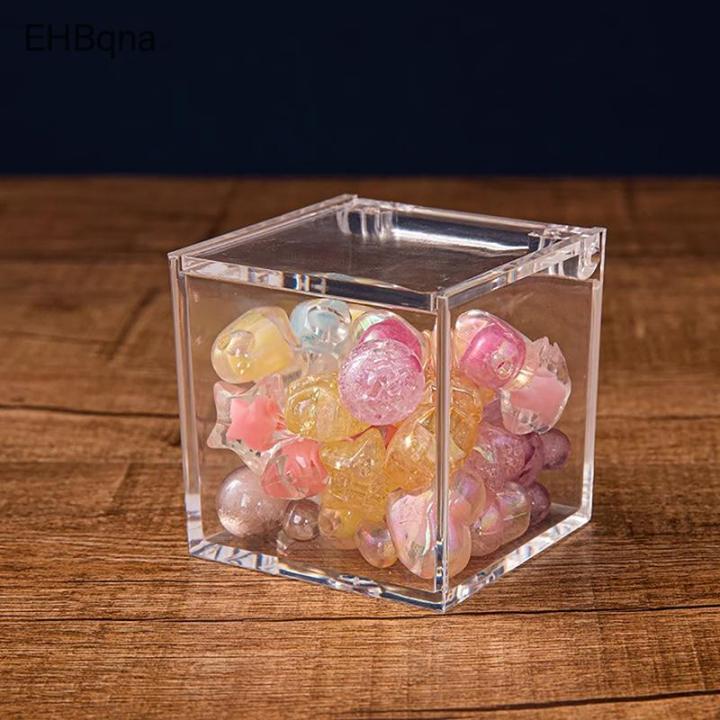 GM Clear Acrylic Square Cube Box With Lids Durable Candy Box Multiple ...