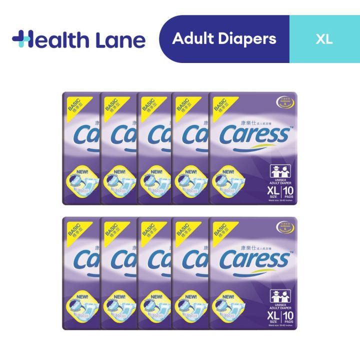 Caress Basic Adult Diaper XLarge: 1 box with 10 packs | Lazada PH