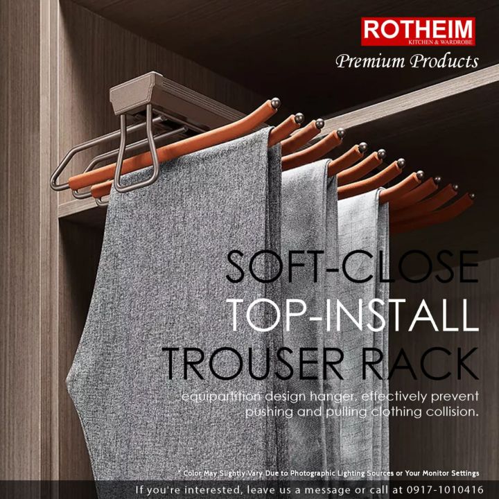 SOFT-CLOSE TOP-INSTALL TROUSER RACK | Lazada PH