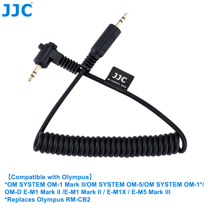 JJC Camera Remote Control Shutter Release Cable Connecting Cords For OM SYSTEM OM-1 Mark II/OM-5 ...