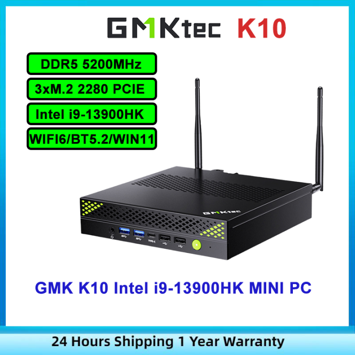 GMKtec K10 Intel Core i9-13900HK Iris Xe Dual DDR5 3xM.2 2280 PCIe SSD ...