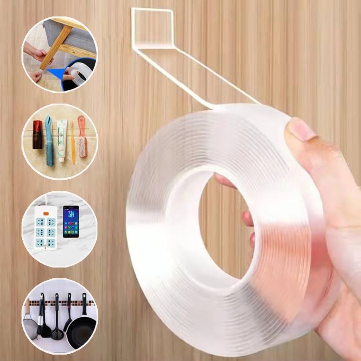 Reusable self-adhesive tape nano tape high viscosity waterproof washable traceless magic tape ...